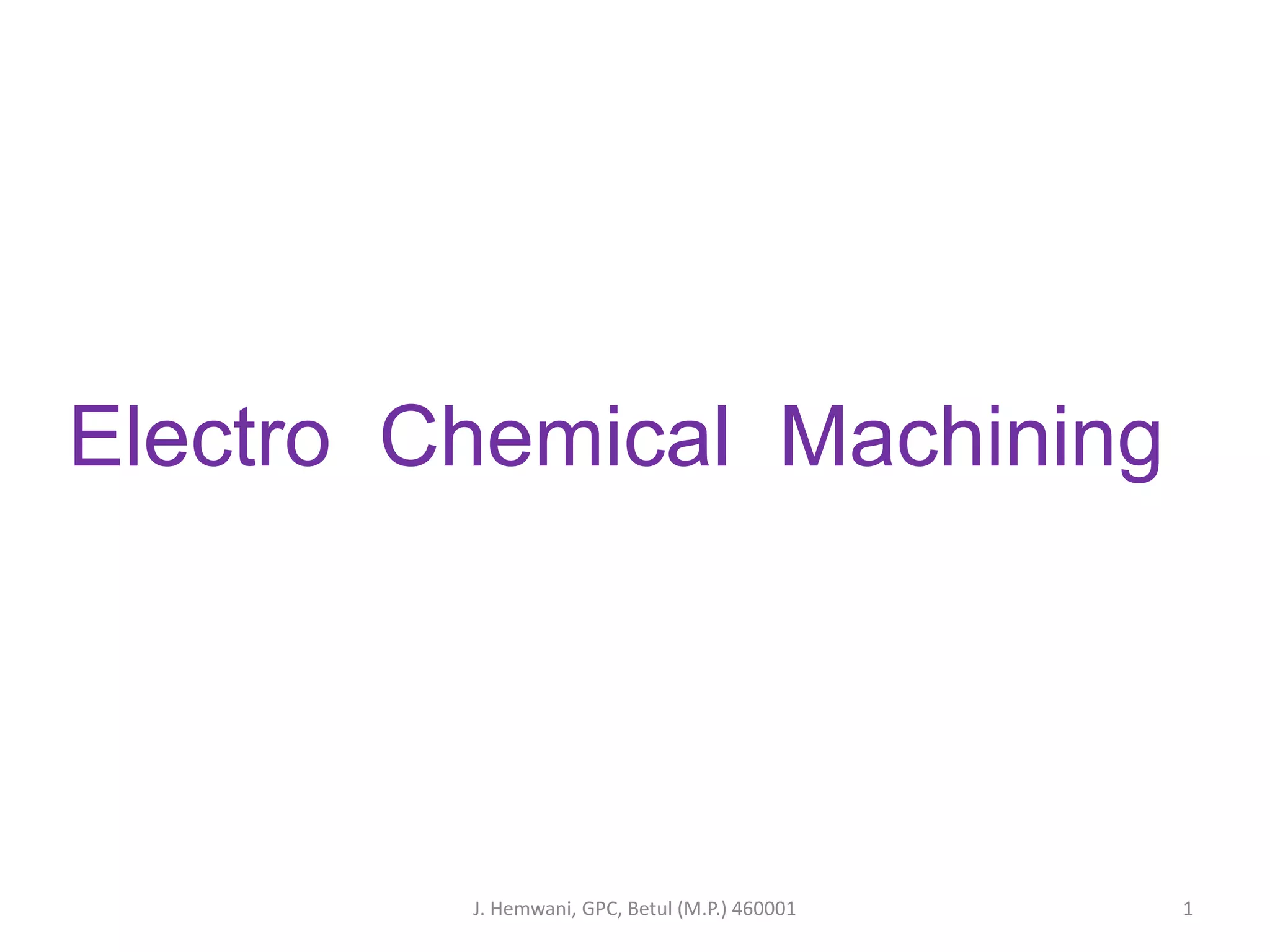 Electro chemical machining | PDF