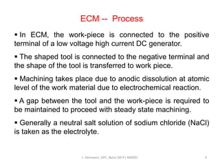 Electro chemical machining | PPT