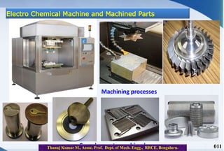 Electro chemical machining - Thanuj Kumar M | PPTX