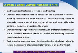 Electro chemical machining - Thanuj Kumar M | PPTX