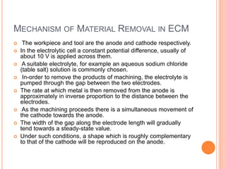 Electrochemical machining (ECM) | PPT