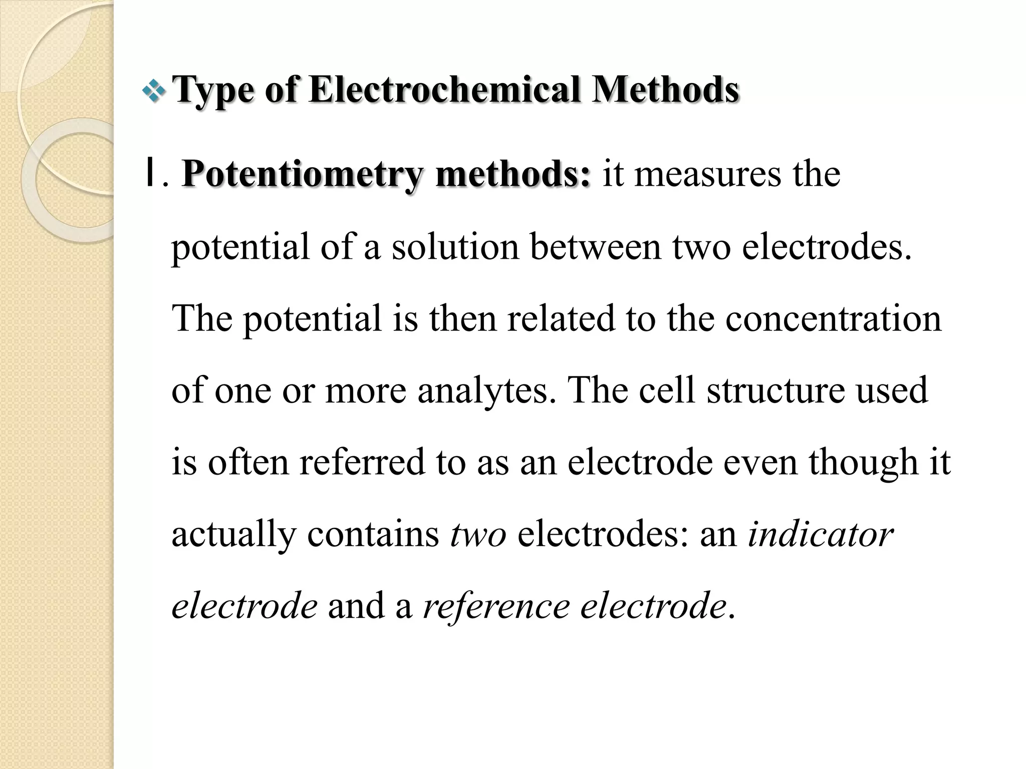Electrochemical method of analysis | PDF