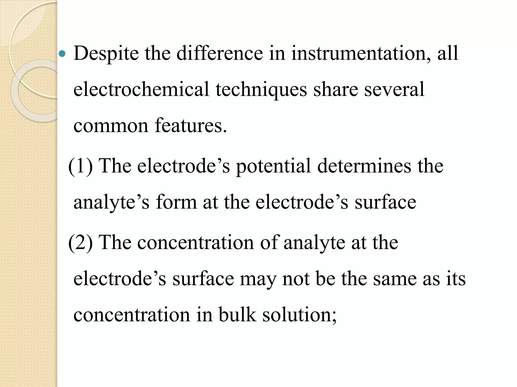 Electrochemical method of analysis | PDF