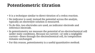 electrochemical methods of analysis of complex samples | PPTX