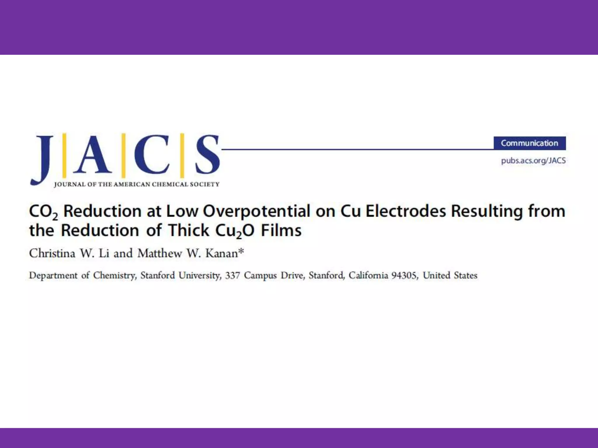 Electrochemical reduction of Carbon Dioxide | PPTX