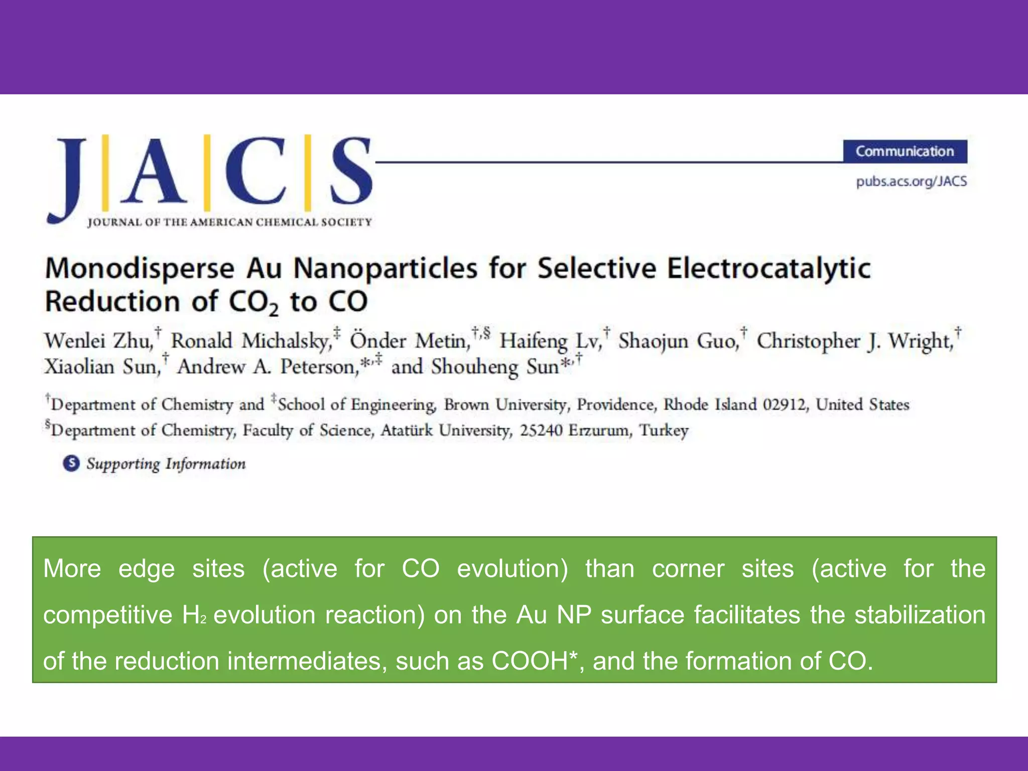Electrochemical reduction of Carbon Dioxide | PPTX