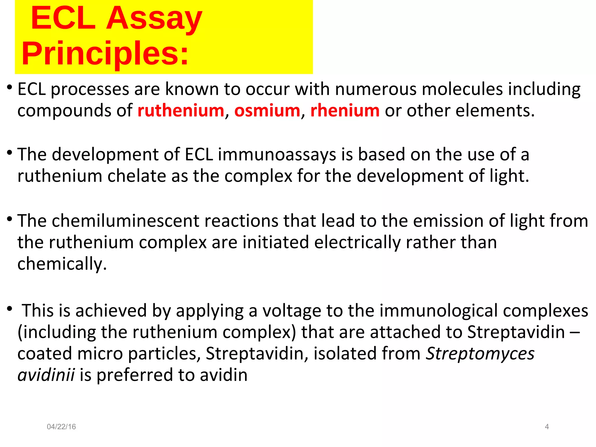 Electrochemiluminescent (ecl) | PPT