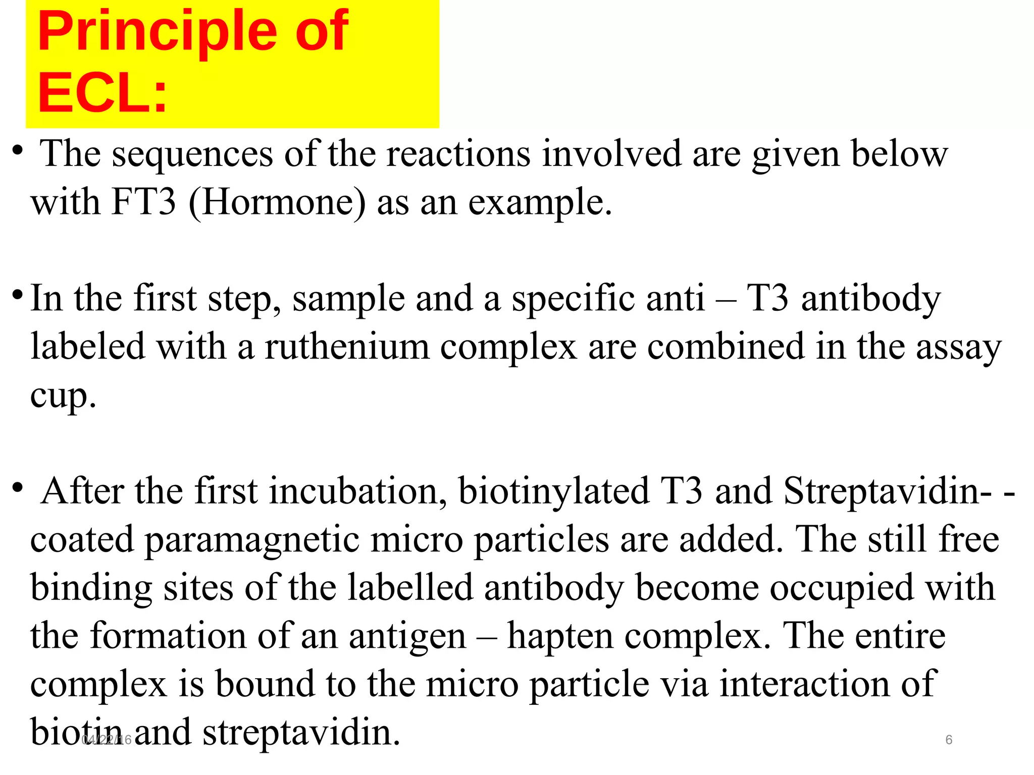 Electrochemiluminescent (ecl) | PPT