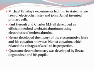 Electrochemistry | PPTX