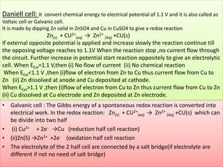Electro chemistry | PPTX