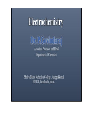 Electrochemistry | PDF | Free Download