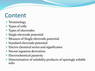 Electro chemistry | PPTX