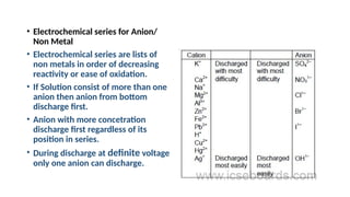 electrochemistry & Intro, Faraday's Laws | PPTX