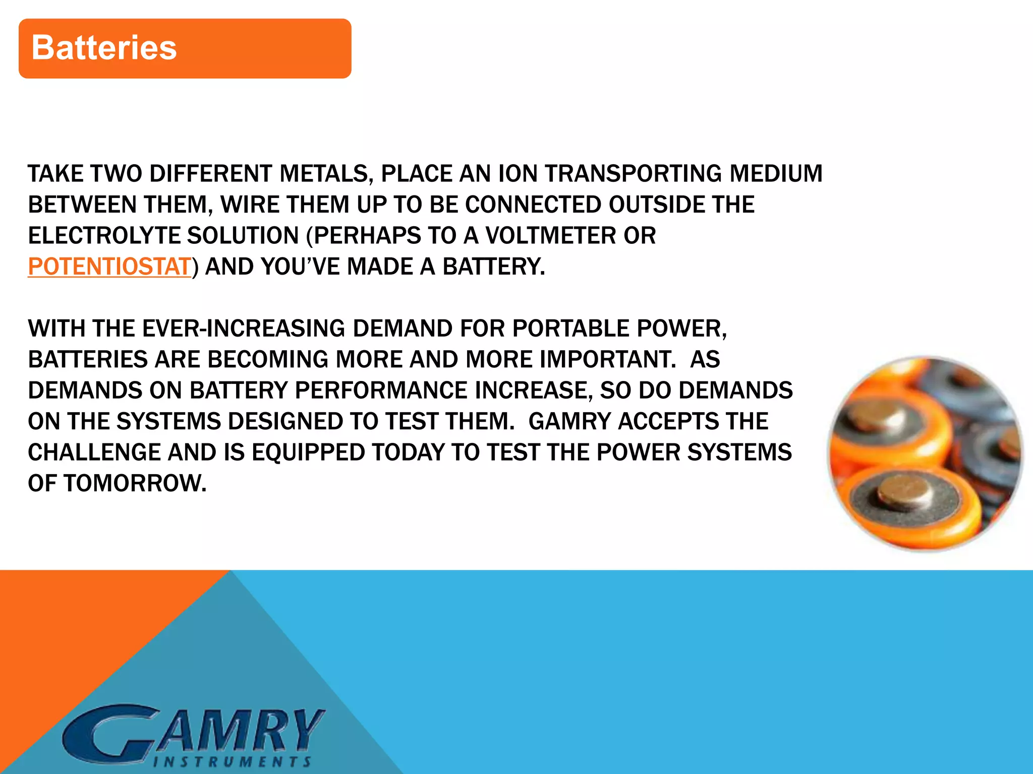 Electrochemistry Applications: Batteries | PPTX