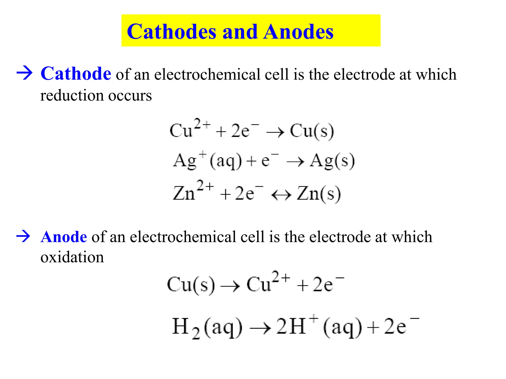 Electrochemistry Introduction electrochemical cells | PPT