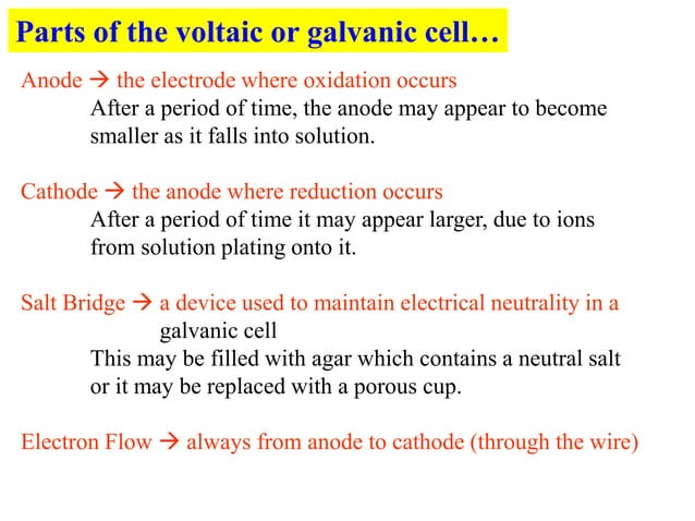 Electrochemistry Introduction electrochemical cells | PPT