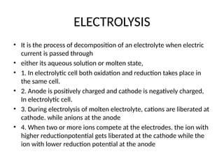 ELECTROCHEMISTRY PowerPoint presentation | PPTX