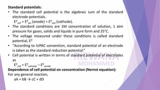 5th Lecture on Electrochemistry | Chemistry Part I | 12th Std | PPT
