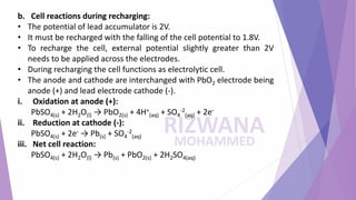 7th Lecture on Electrochemistry | Chemistry Part I | 12th Std | PPT