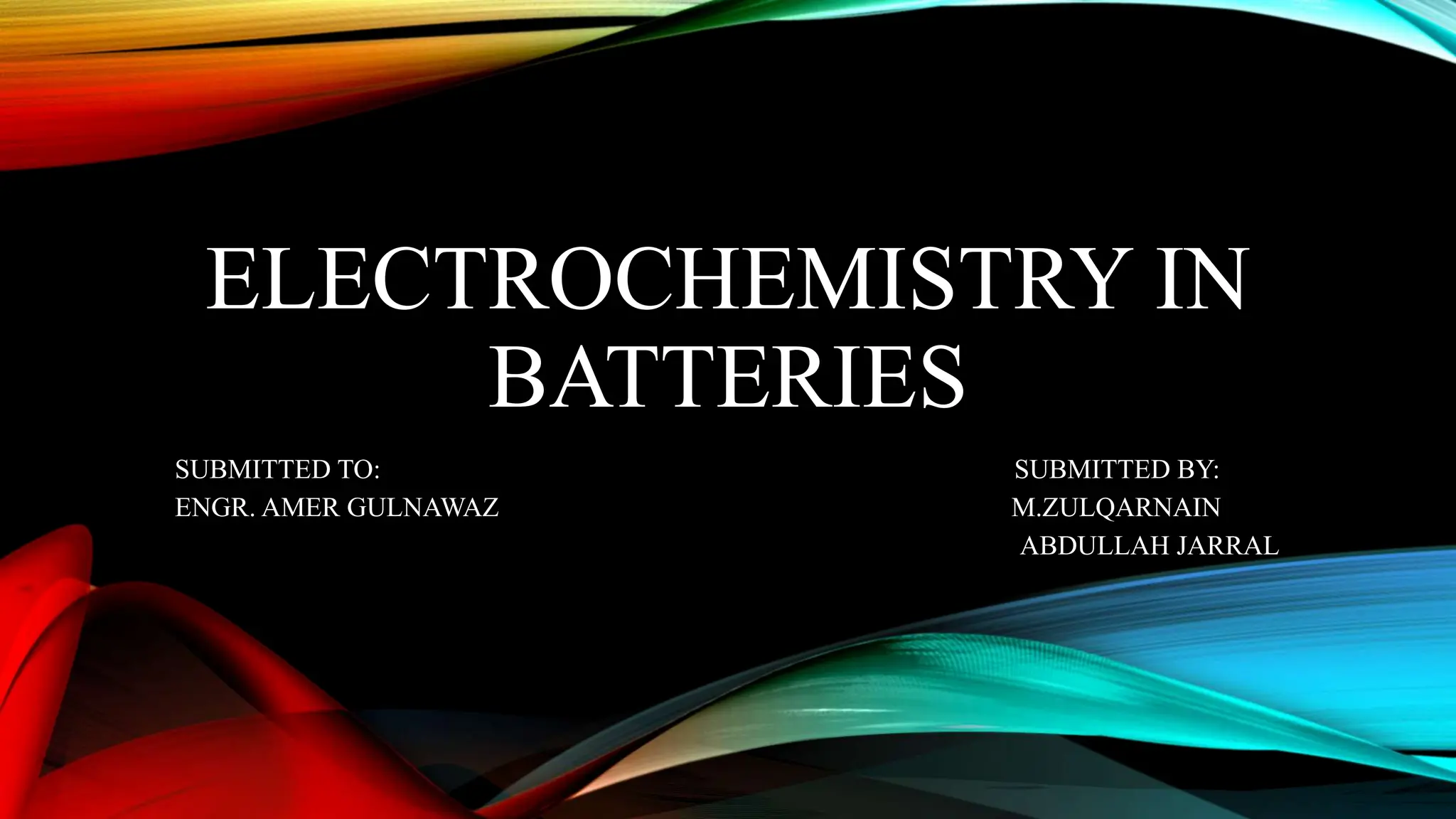electrochemistry in batteries detail description | PPT