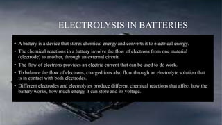 electrochemistry in batteries detail description | PPT