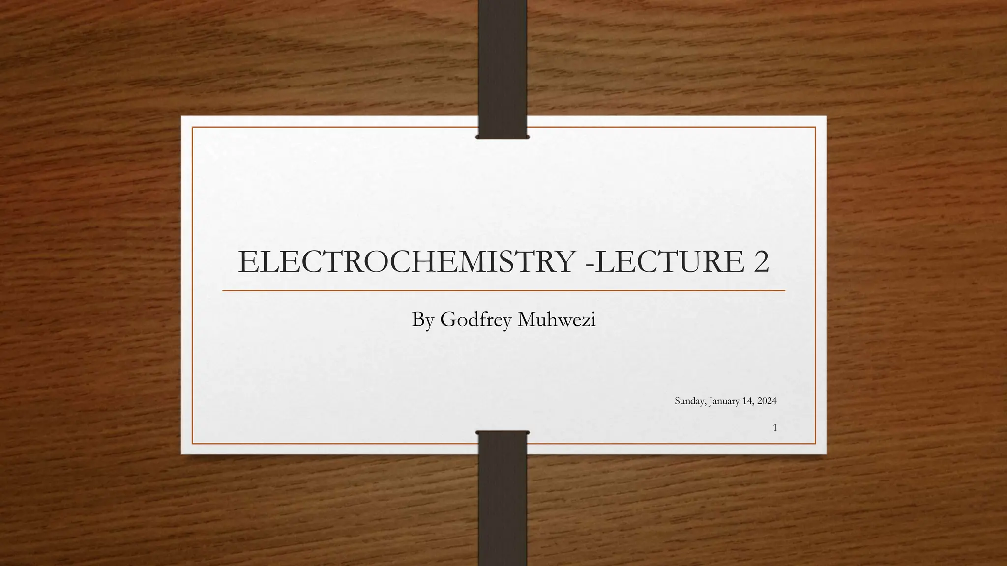 Electro chemistry basic principles and concepts with examples of ...