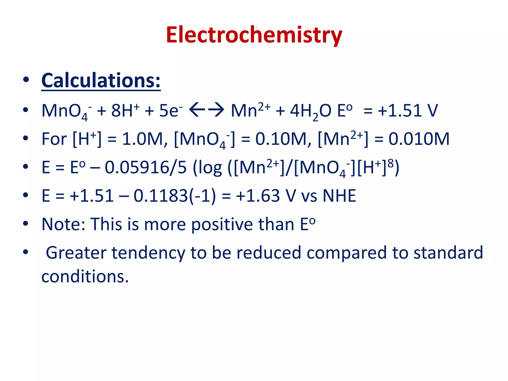 Electrochemical Cells and Electrode Potentials | PPT