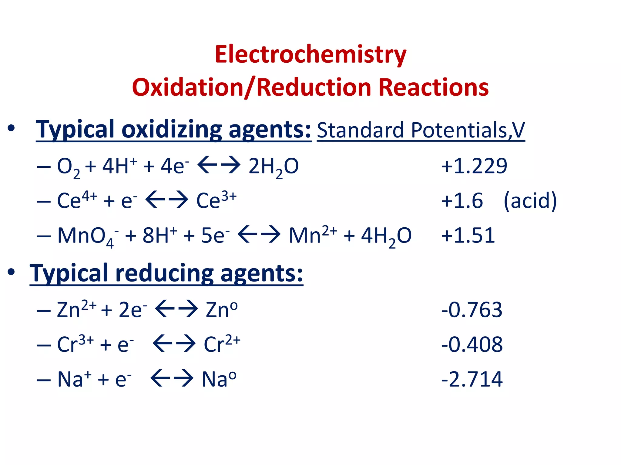 Electrochemical Cells and Electrode Potentials | PPT