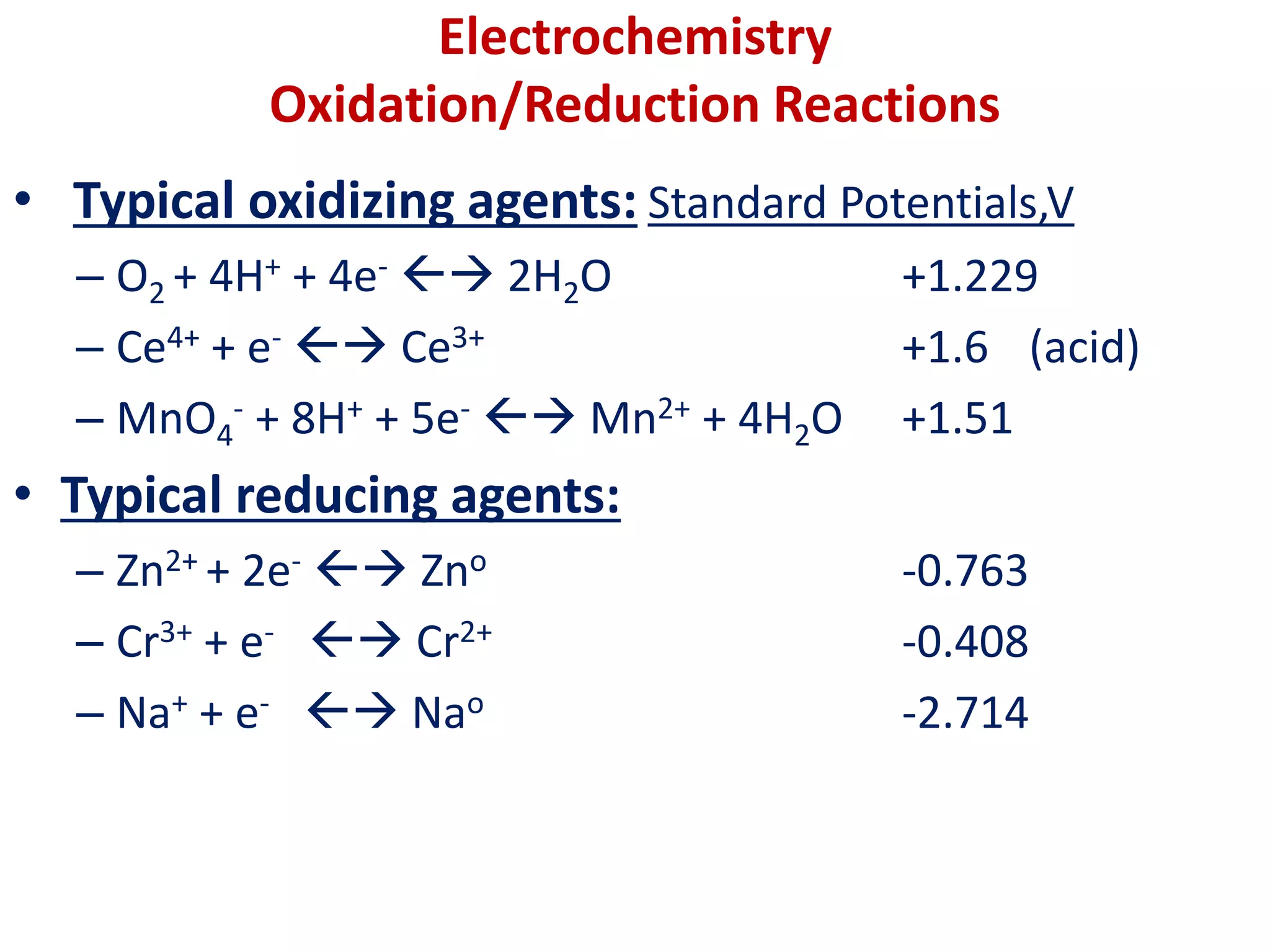 Electrochemical Cells and Electrode Potentials | PPT