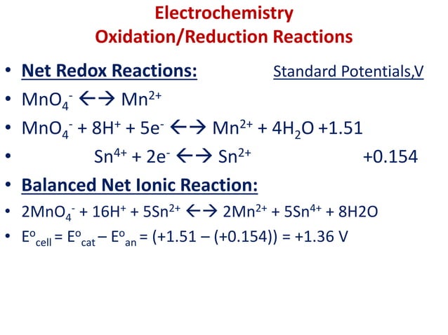 Electrochemical Cells and Electrode Potentials | PPT | Chemistry | Science