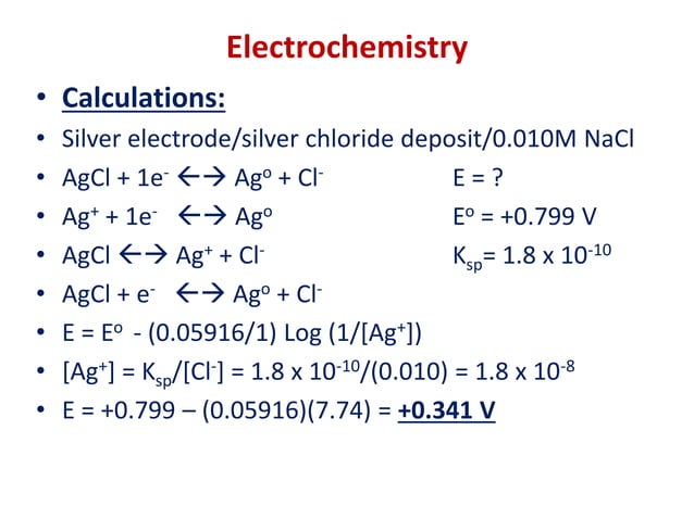 Electrochemical Cells and Electrode Potentials | PPT | Chemistry | Science