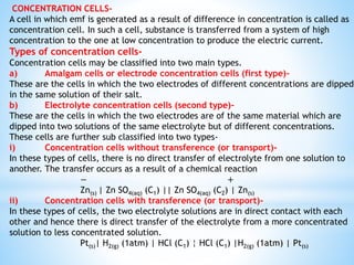 Electrochemistry B Sc III-SEM-VI | PPTX