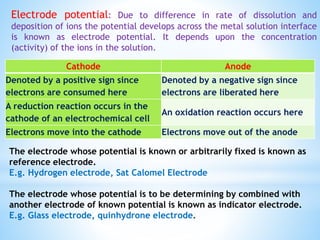 Electrochemistry B Sc III-SEM-VI | PPTX