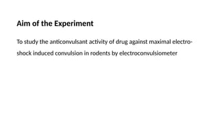 Standard Operating Procedure of Electroconvulsiometer | PPT