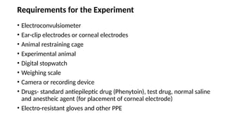 Standard Operating Procedure of Electroconvulsiometer | PPT
