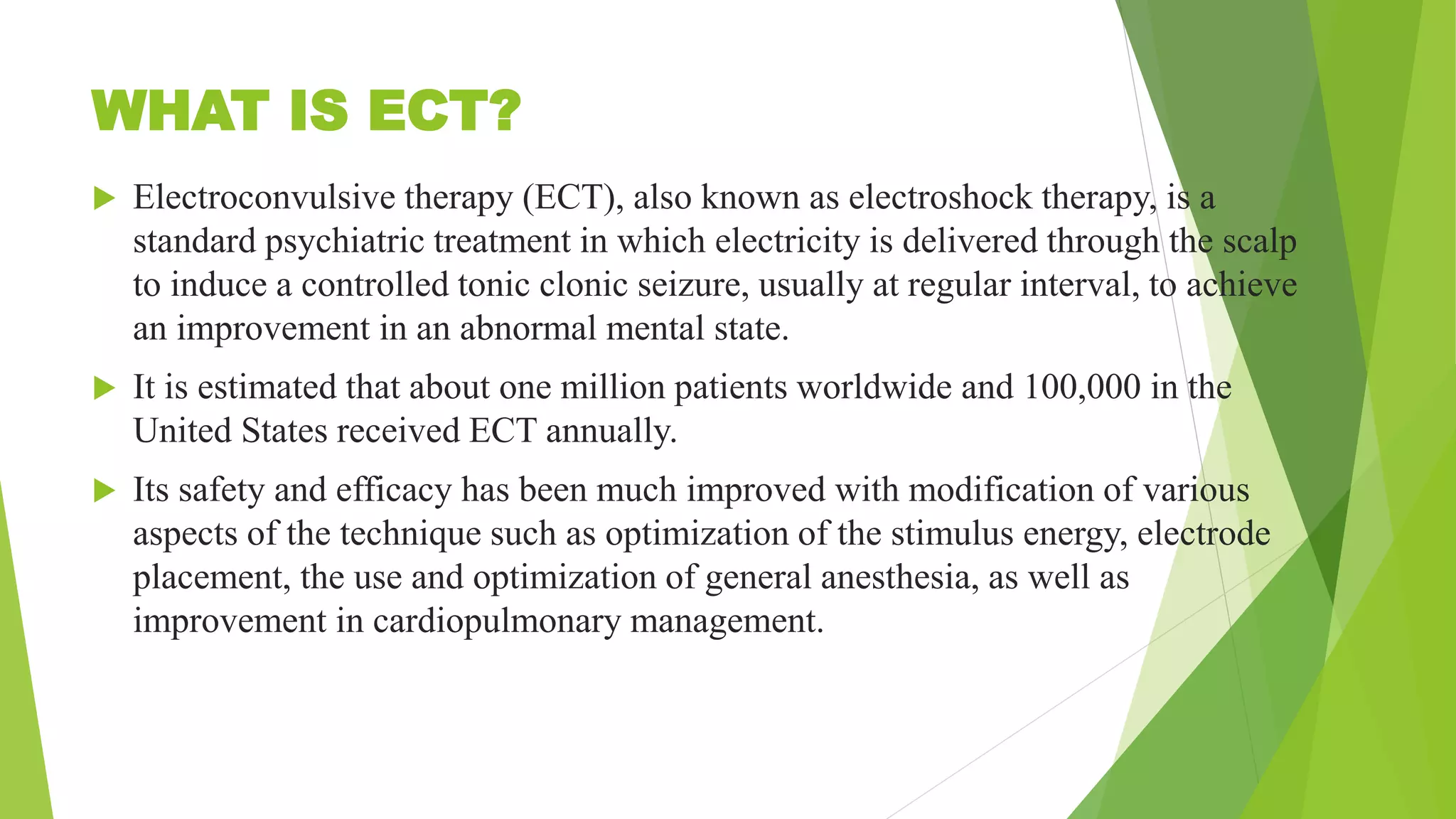 Electroconvulsive therapy | PPTX