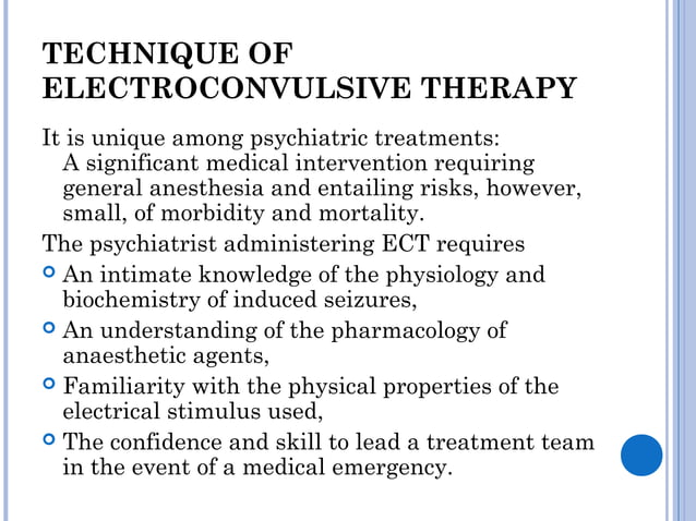 Electro convulsive therapy | PPT