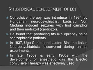 Electro convulsive therapy | PPTX