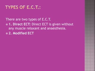 Electroconvulsive therapy | PPTX | First Aid | Injuries