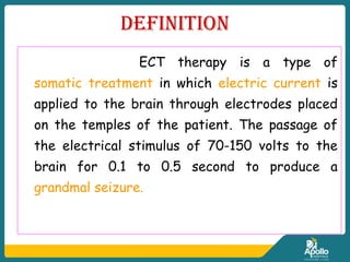 electroconvulsive therapy ECT .presentation | PPTX