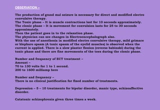 Electro convulsive therapy final. ppt | PPT