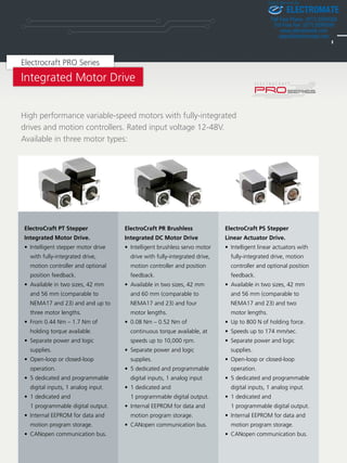Electrocraft integrated motor_drives_brochure | PDF