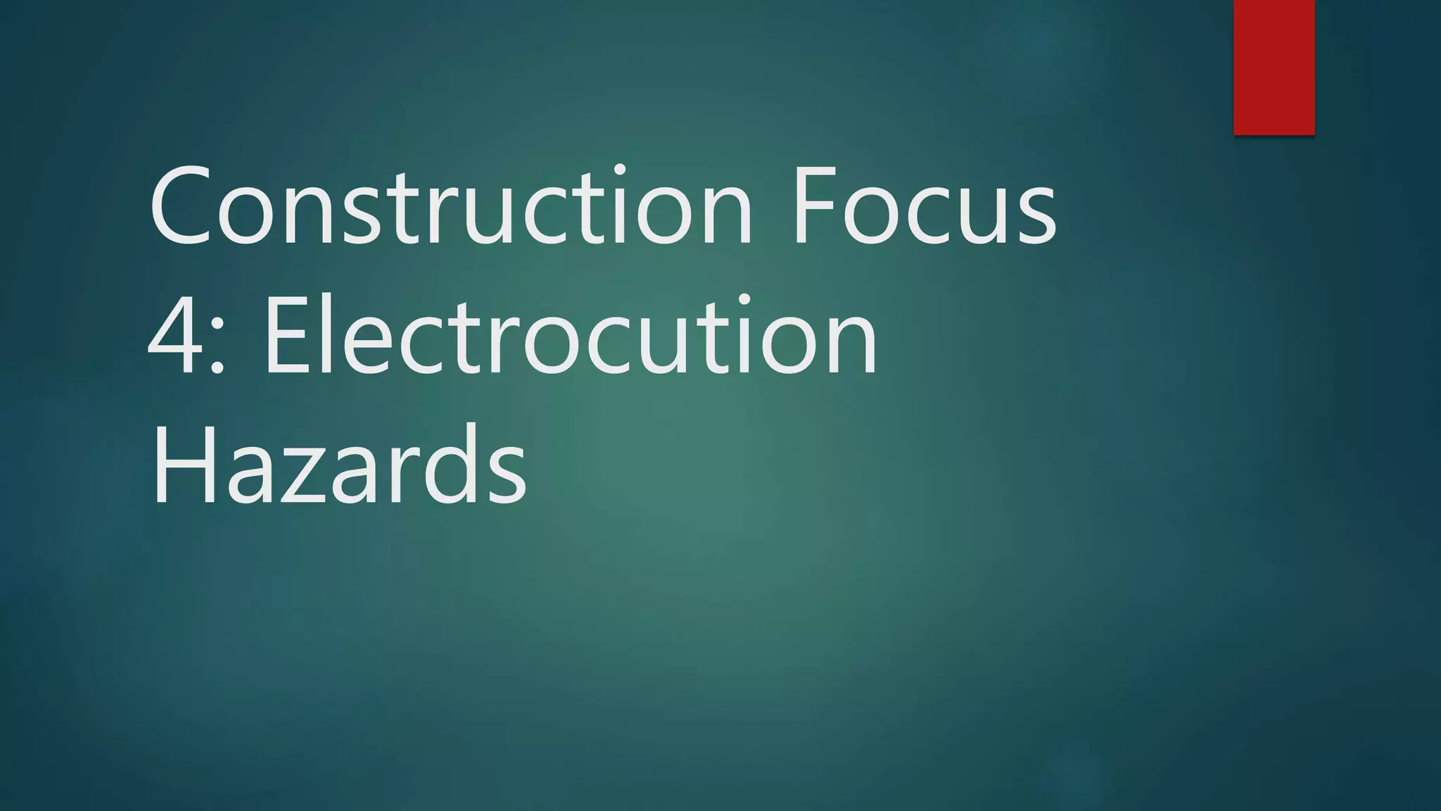 Electrocution hazards 2019 | PPTX