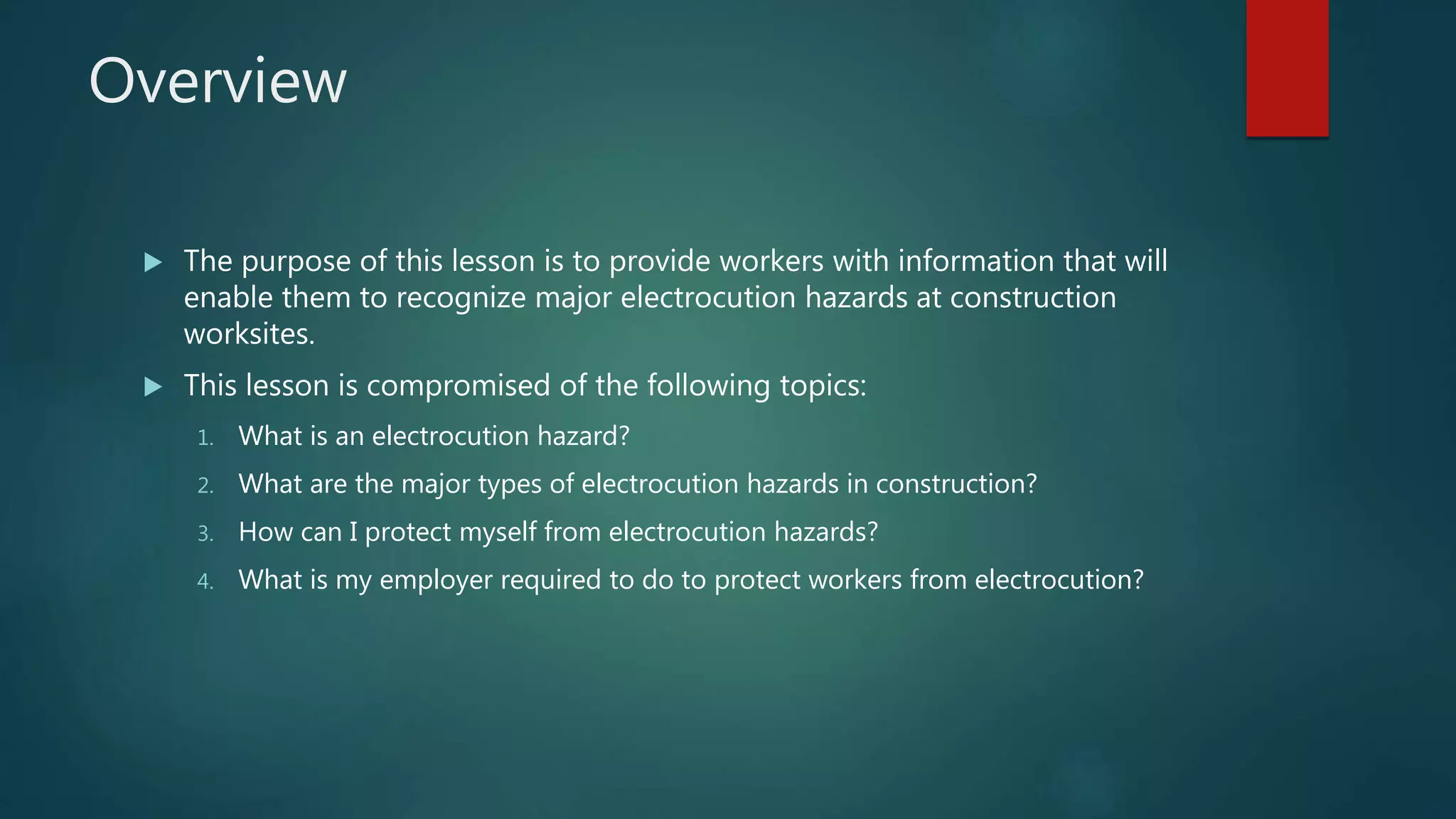 Electrocution hazards 2019 | PPTX