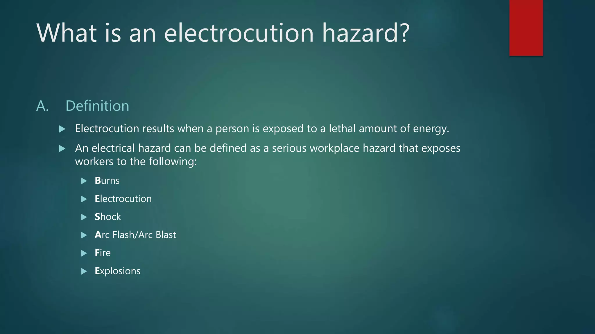 Electrocution hazards 2019 | PPTX