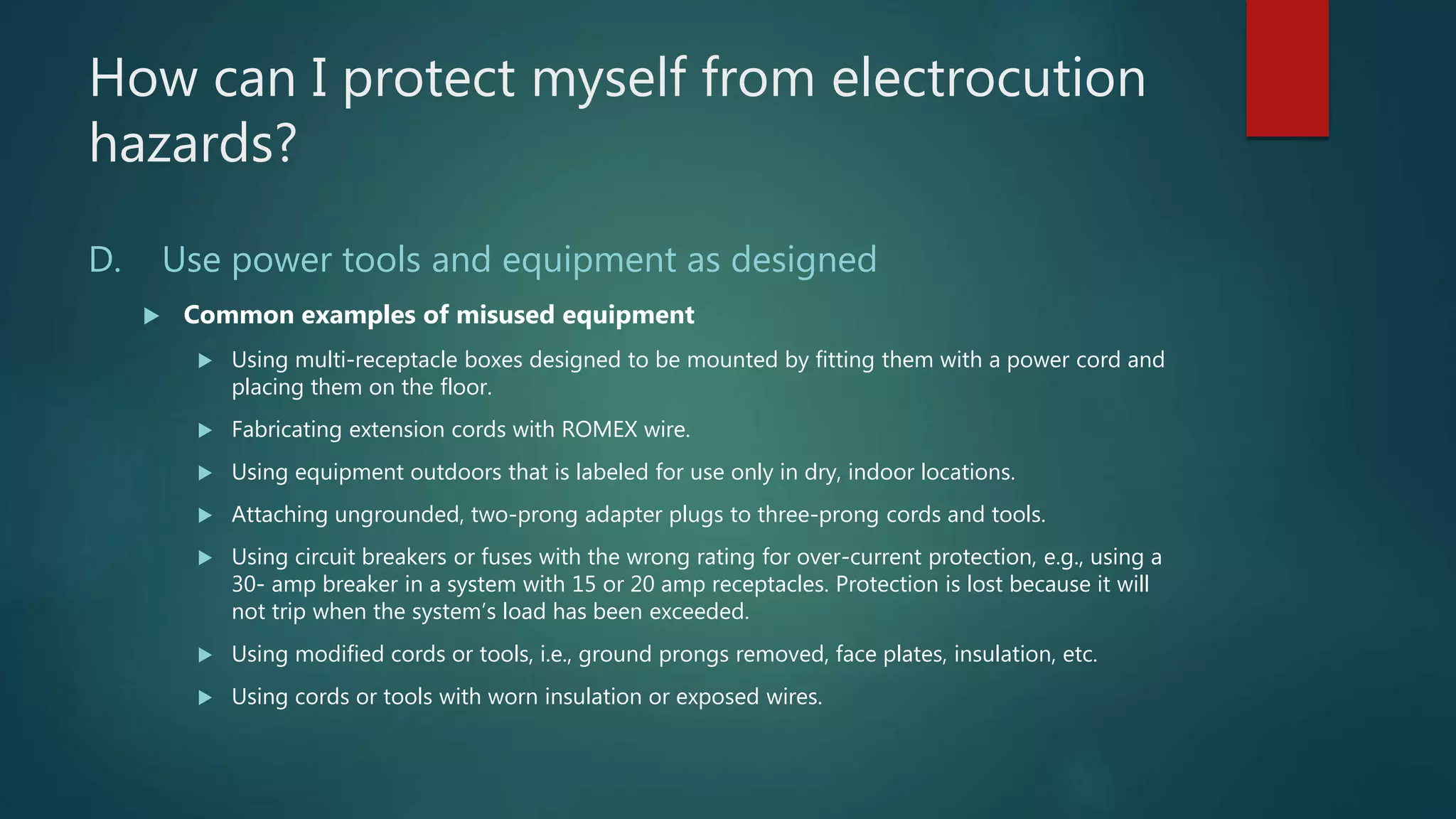 Electrocution hazards 2019 | PPTX