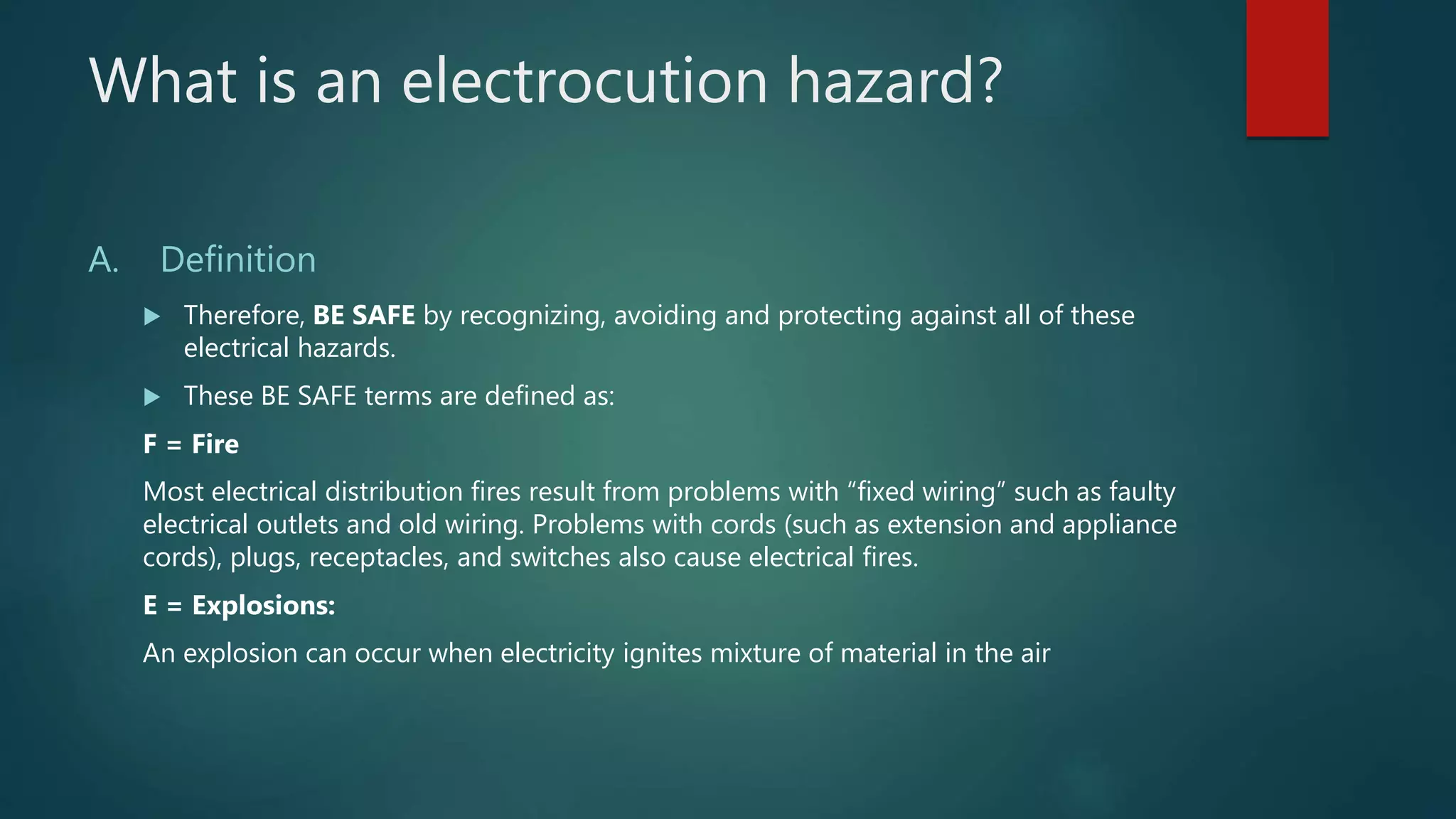 Electrocution hazards 2019 | PPTX