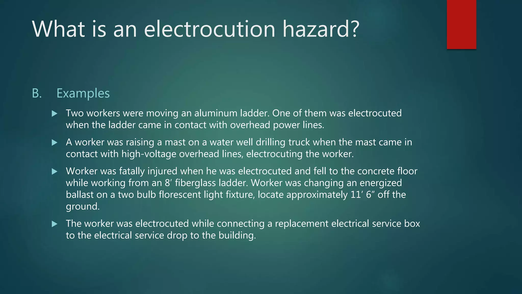 Electrocution hazards 2019 | PPTX
