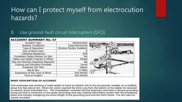 Electrocution hazards 2019 | PPTX