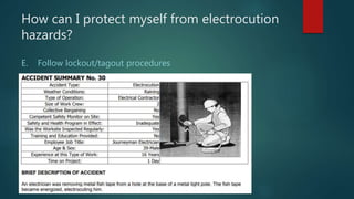 Electrocution hazards 2019 | PPTX
